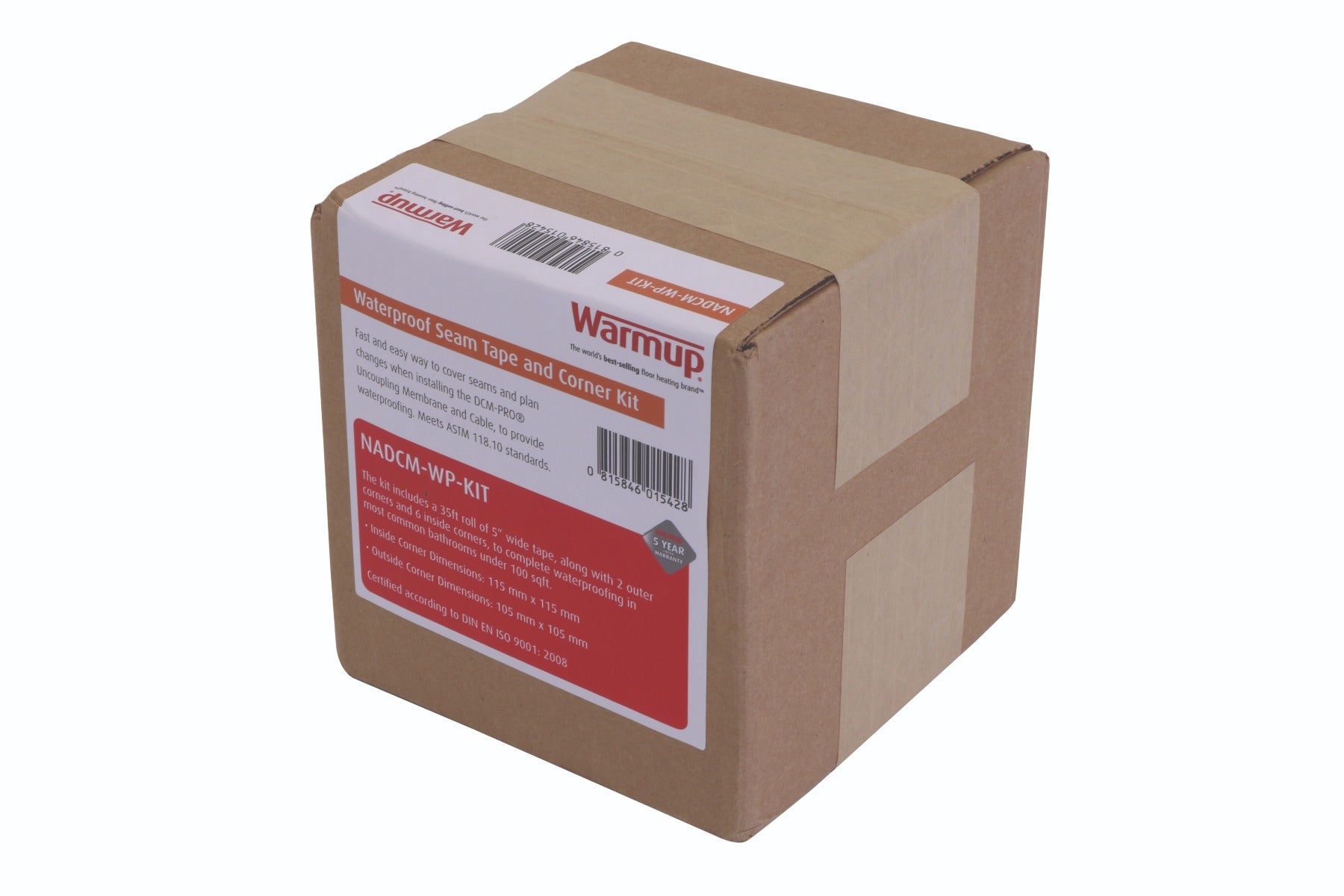 Warmup Waterproofing kit for membrane contains 5”x35' roll seam tape ...