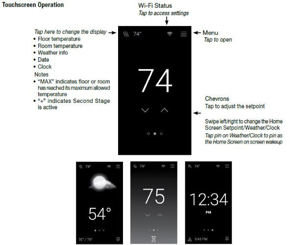 SunTouch SunStat ConnectPlus WiFi Programmable Touchscreen Thermostat ...